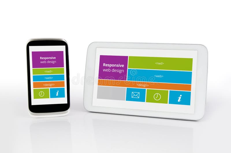 Responsive Web Design on Mobile Phone Stock Photo - Image of display ...
