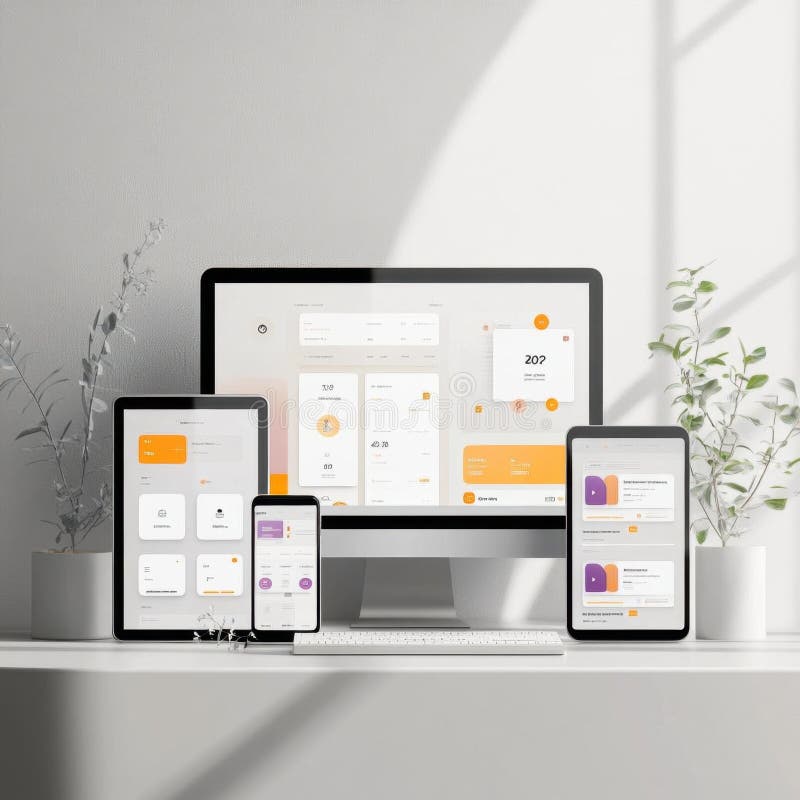 Responsive Web Design for Modern Devices Stock Illustration ...