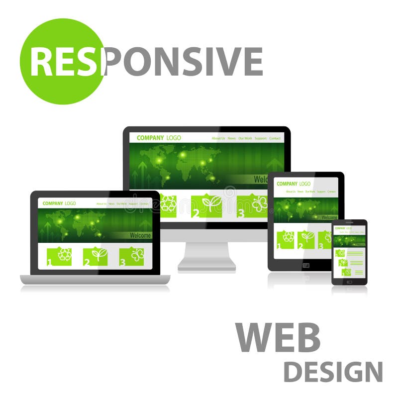 Responsive Web Design on Various Device Stock Illustration ...