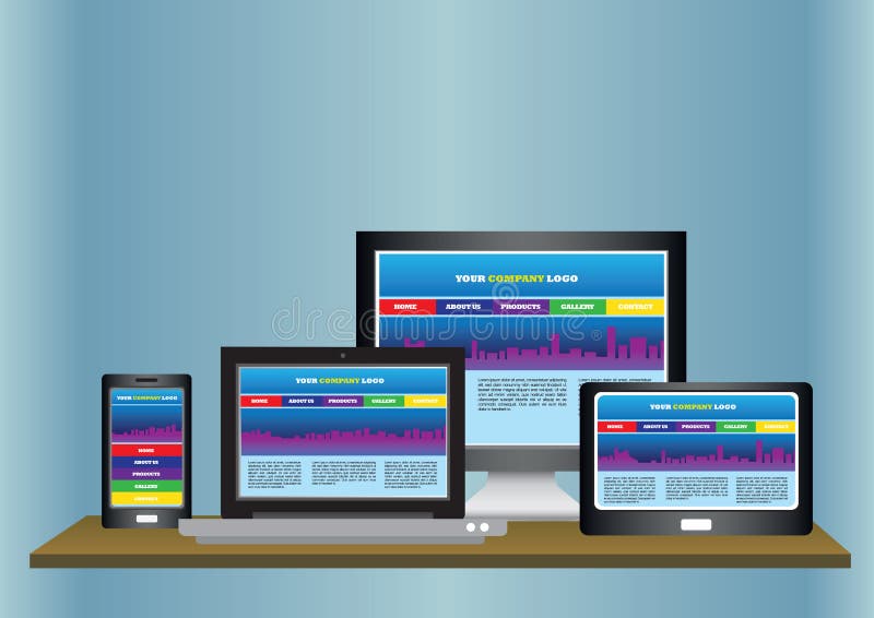 Responsive Web Design Vector Illustration Stock Vector - Illustration ...