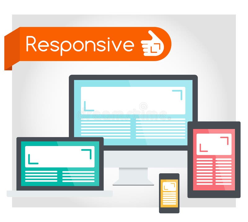 Responsive Design, Scalable Websites Stock Illustration - Illustration ...
