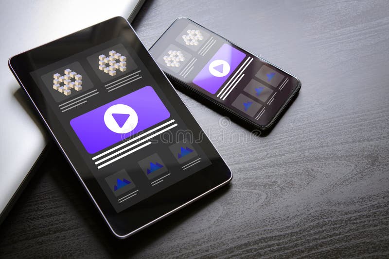 Responsive Web Site Design Illustration Concept with Multiple Devices ...