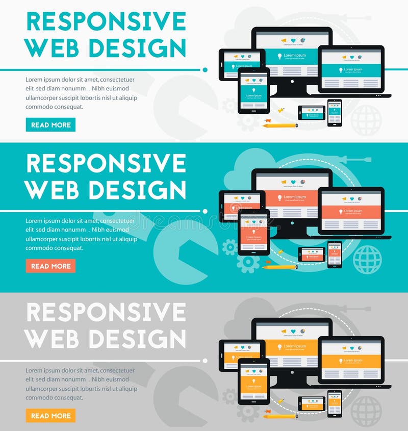 Responsive Webdesign stock illustration. Illustration of resolution ...