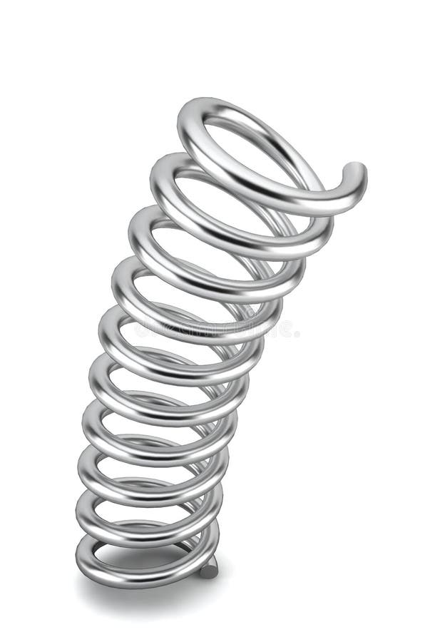 Ressort de l'acier 3d illustration stock. Illustration du spirale ...