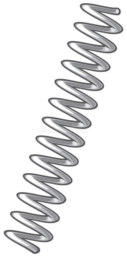 Le Ressort En Métal A Placé L'icône Flexible De Bobine En Spirale ...