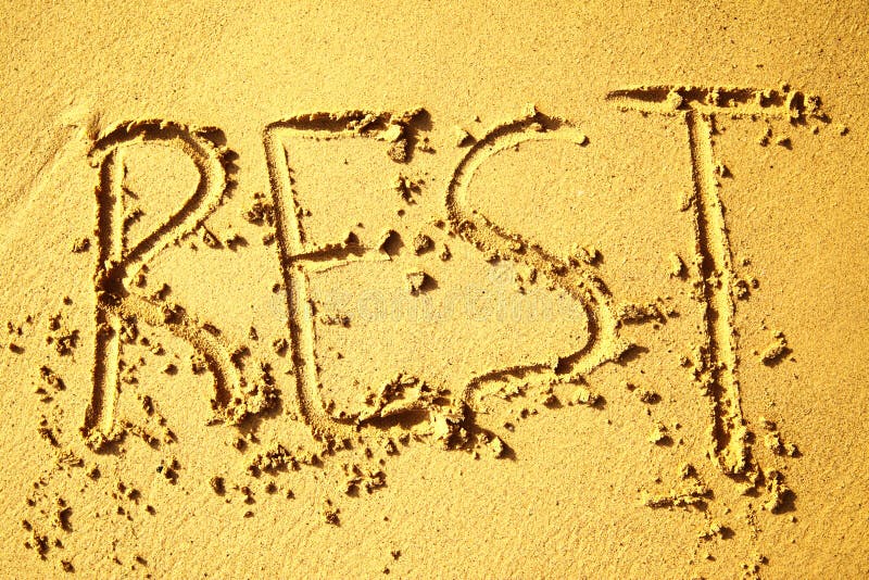 Rest stock image. Image of ocean, drawing, relax, inscription - 12369147