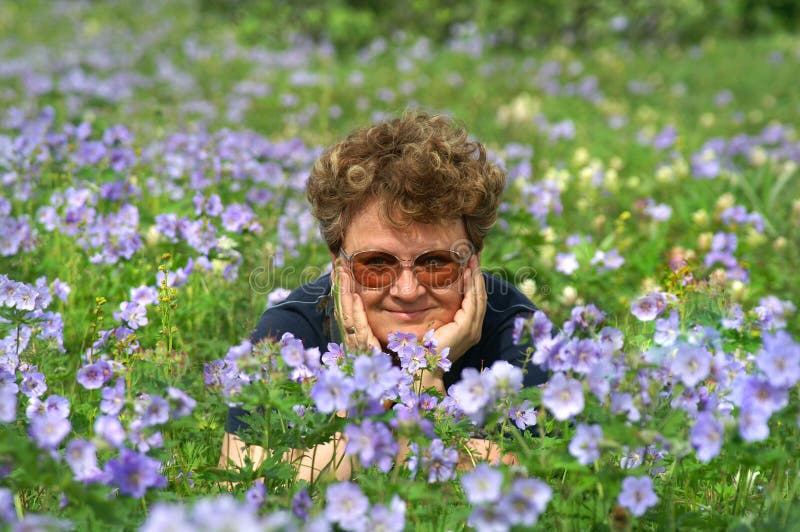 Rest amongst flowers. stock photo. Image of life, happy - 2029234