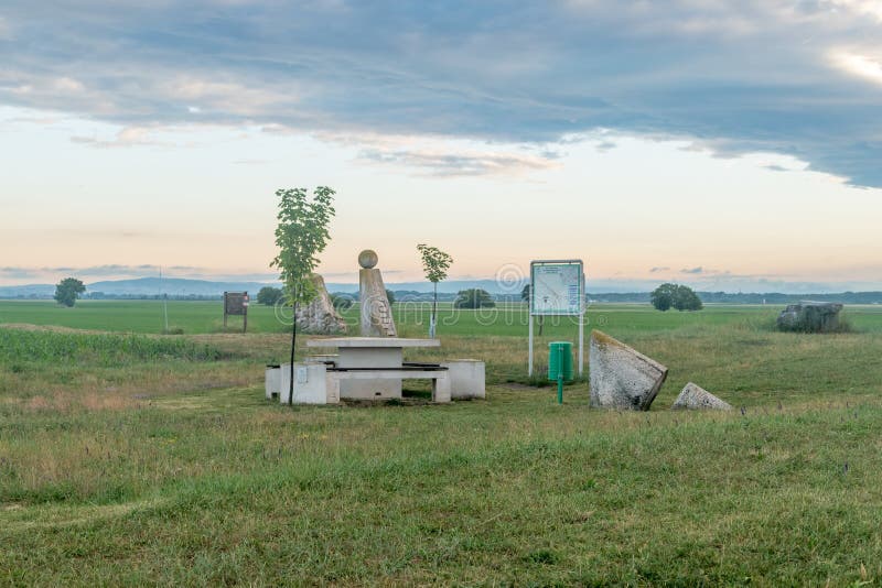 Rest Area on the Border of Three Countries in Europe`s Schengen Area ... Rest Area on the Border of Three Countries in Europe`s Schengen Area ...