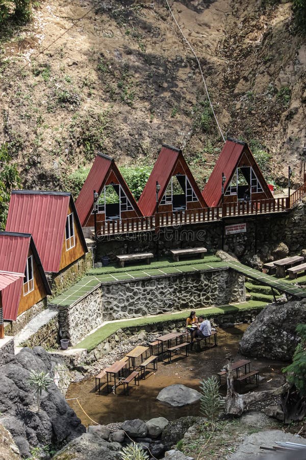 Rest Area Building on the River Stock Image - Image of nature, river ...