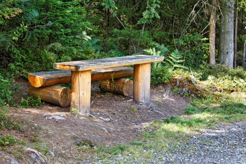 Rest Area in the Forest for Hikers, Bavaria Stock Photo - Image of ...