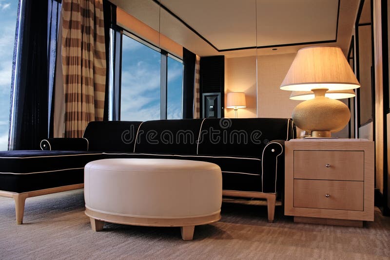 Rest Area in a Modern Elegant Hotel Room Stock Image - Image of bright ...