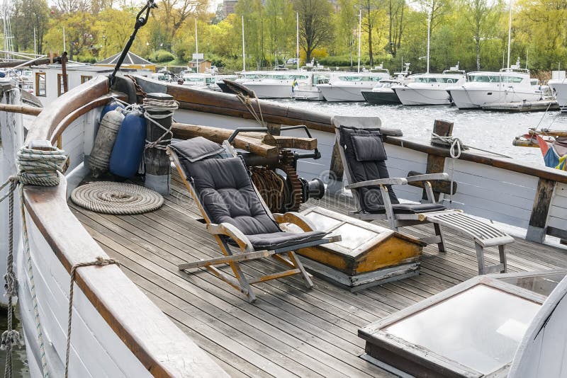 Rest area on the old ship stock image. Image of landmark - 33678709