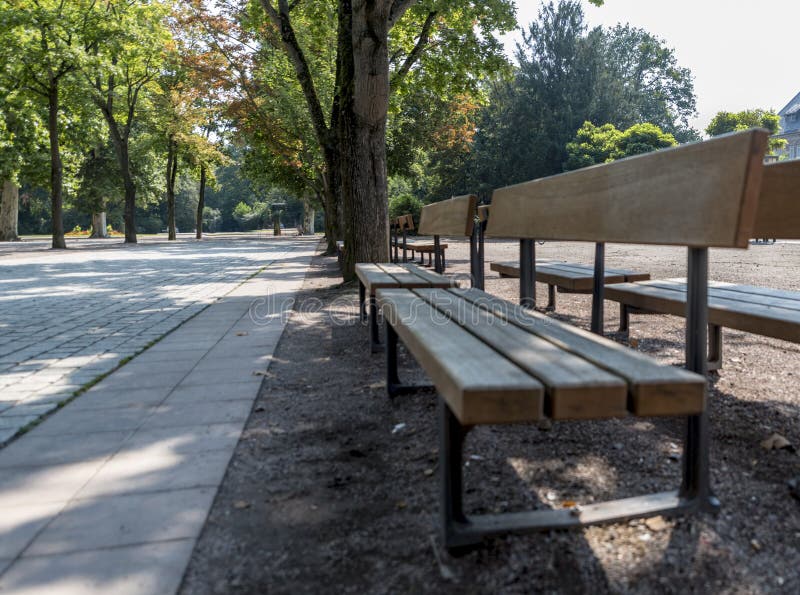 Park bench resting area stock image. Image of shelter - 21090575