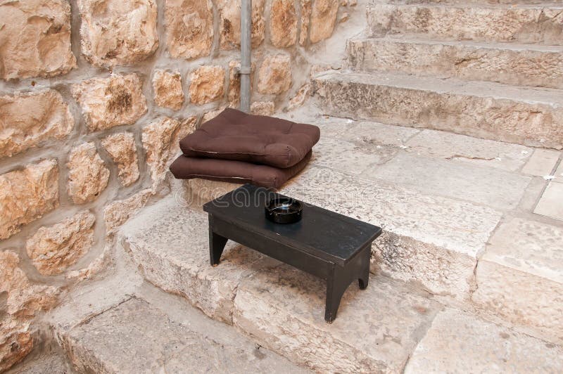 Rest Area on a Stone Staircase Stock Image - Image of relax, resting ...