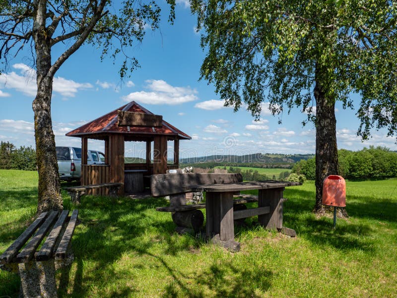 Rest Area in the Thuringian Forest in Germany Stock Image - Image of ...