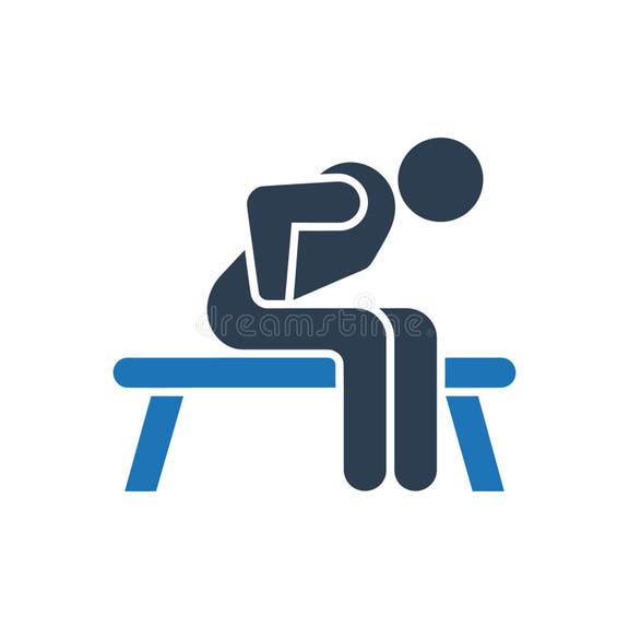 Rest Bench Exercise Icon stock illustration. Illustration of sign ...