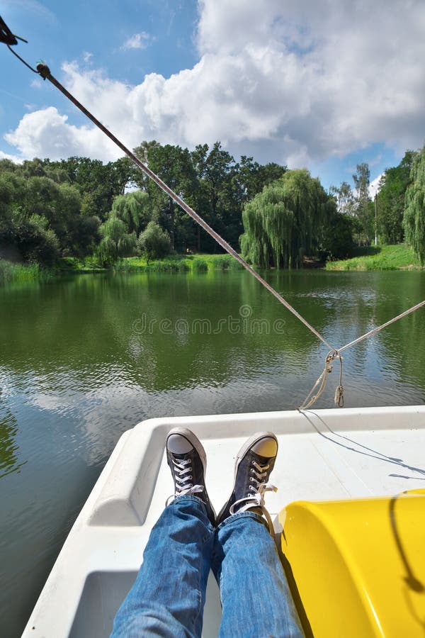 Rest on a boat stock photo. Image of female, happy, looking - 21604718