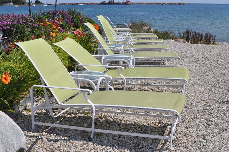 Rest chairs stock photo. Image of stone, beautiful, beach - 33423488
