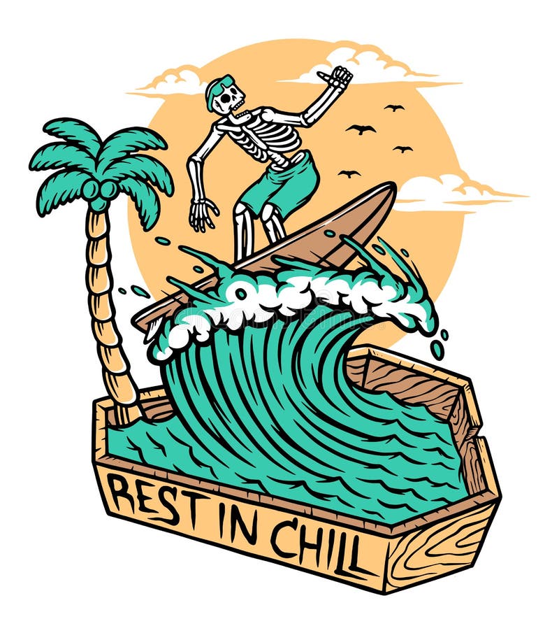 Rest in Chill Vector Illustration Stock Vector - Illustration of ...