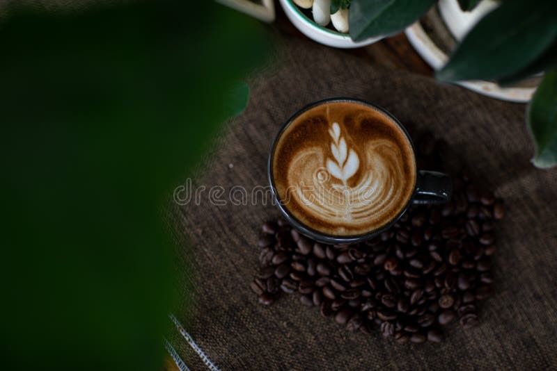 Rest and Enjoy Coffee at a Coffee Shop. Stock Photo - Image of brown ...