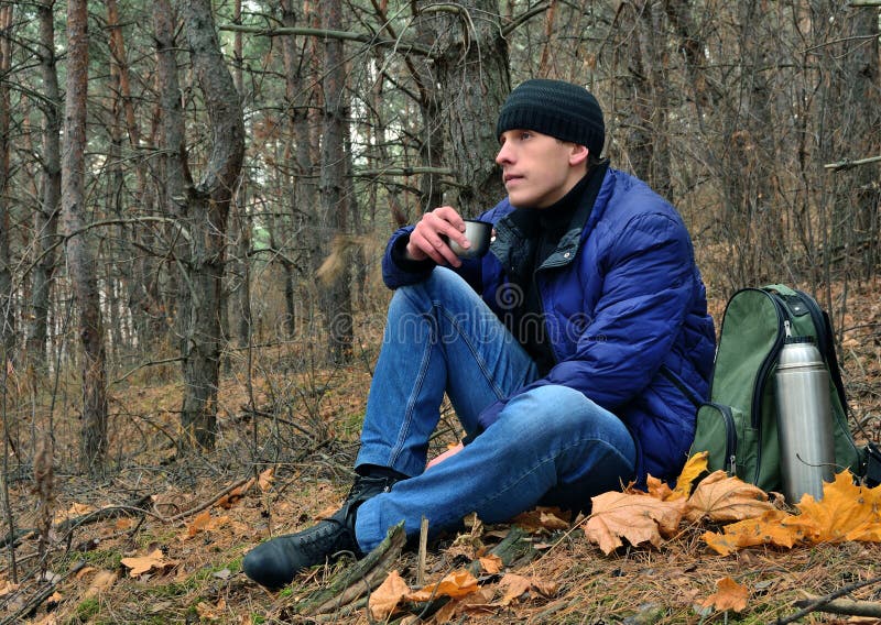 Rest in the forest stock image. Image of adults, adventure - 46845535