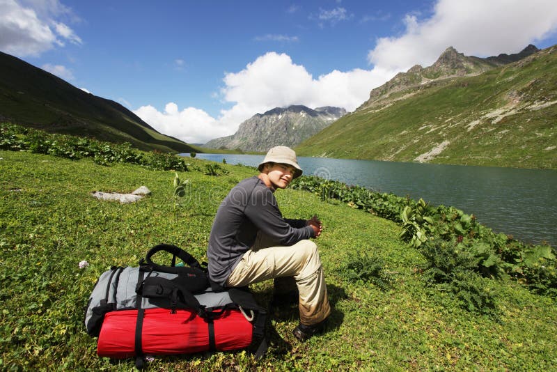 Rest in hike stock photo. Image of recreation, resting - 10561256