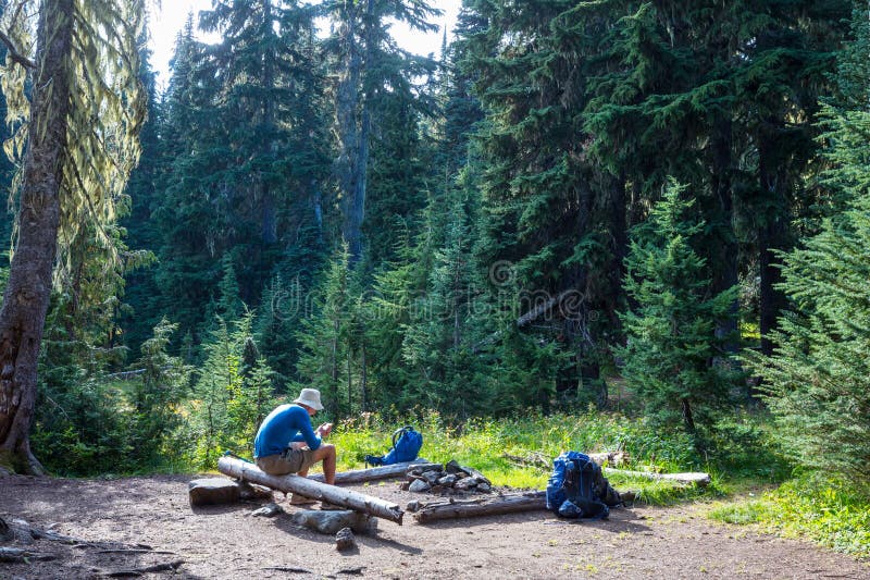 Rest in hike stock image. Image of canada, idyllic, hiker - 278735869