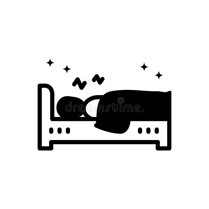 Black Solid Icon for Rest, Comfort and Relief Stock Vector ...