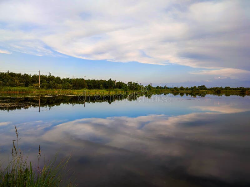Rest on the Lake Force of Nature Clouds Over Water Beauty Around the ...