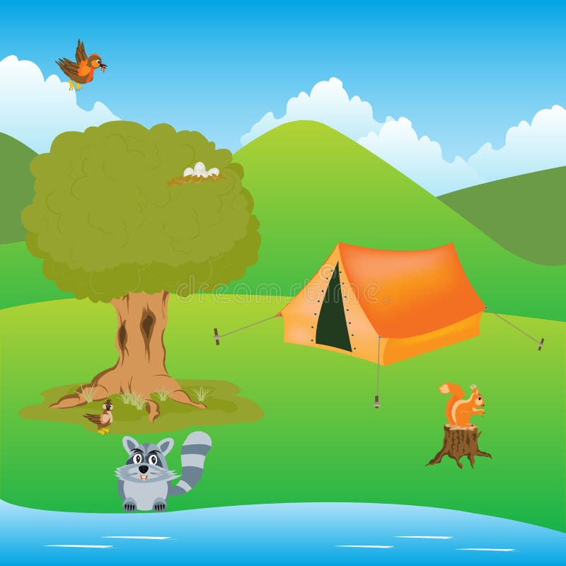 Rest on nature stock illustration. Illustration of nature - 56226738