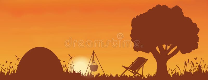 Rest in the nature stock vector. Illustration of travel - 54829589
