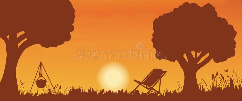 Rest in the nature stock vector. Illustration of travel - 54829589