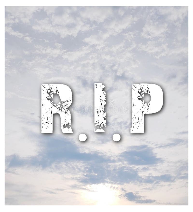 Rest in peace for dead man stock illustration. Illustration of poster ...