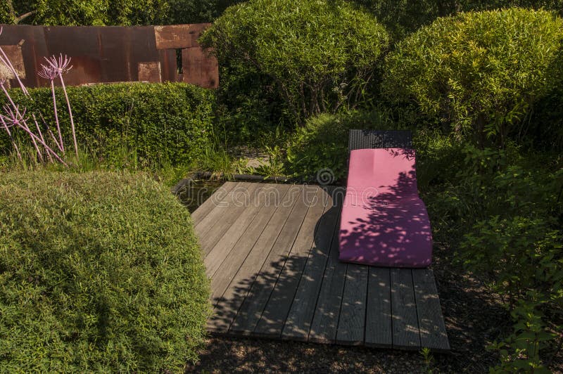 Rest place in the garden stock photo. Image of beauty - 325033304