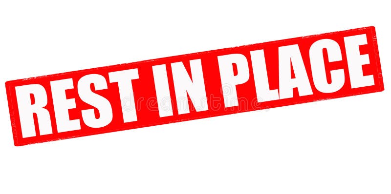 Rest in place stock illustration. Illustration of sign - 108758622