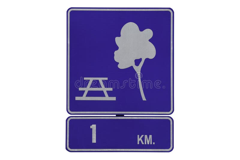 Rest Point Sign on White Background with Clipping Traffic Sign. Stock ...