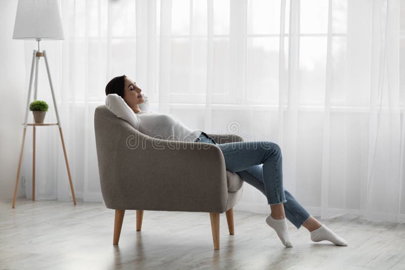 Rest and Relax at Home in Free Time, Break from Work and Weekend Stock ...