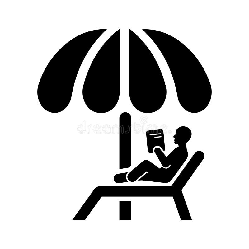 Rest, Relax, Vacation Icon. Black Vector Graphics Stock Illustration ...