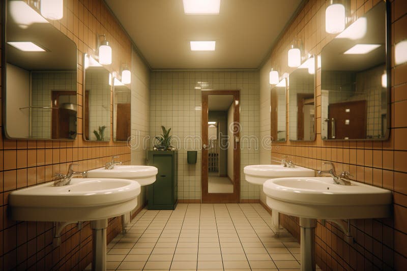 Rest room. generated by AI stock illustration. Illustration of bathroom ...