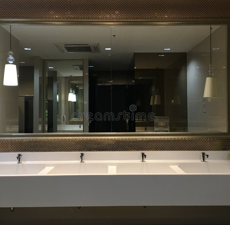 Rest room stock image. Image of interior, building, glass - 82776177
