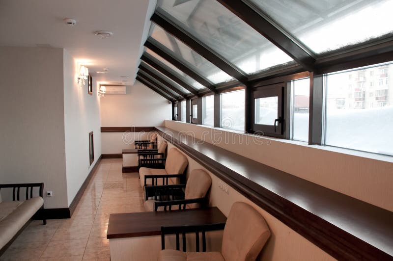 Rest Room in Office Building. Stock Photo - Image of perspective, angle ...