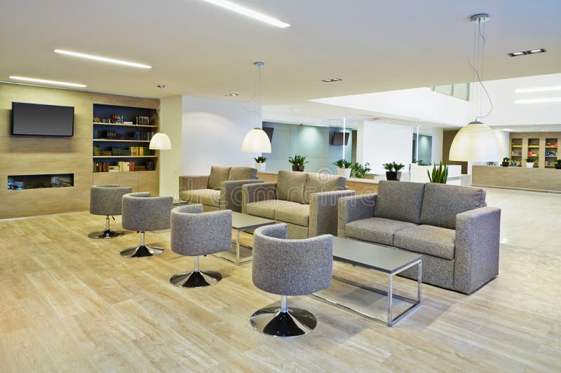 Rest-room and Reception Hall at Business Stock Image - Image of monitor ...