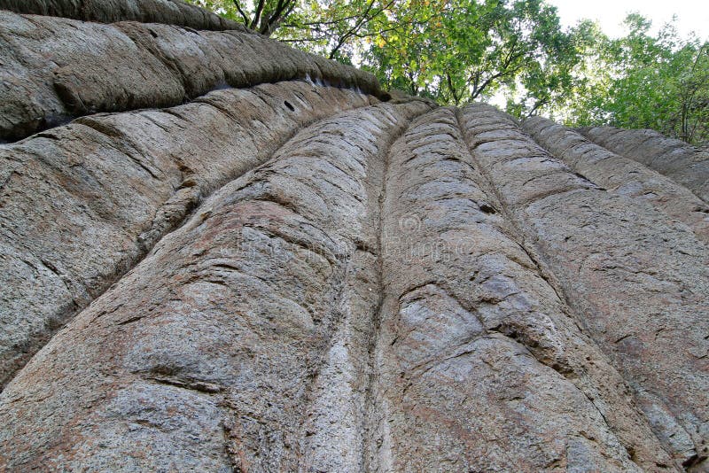 Rest of Several Lava Flows - Basalt Columnar Jointing Stock Image ...