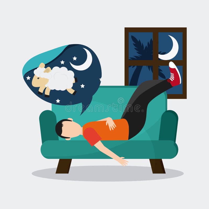 Sleep and rest cartoons stock vector. Illustration of graphic - 146293493