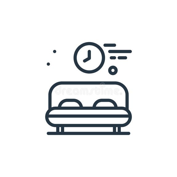 Rest Time Vector Icon Isolated on White Background. Outline, Thin Line ...