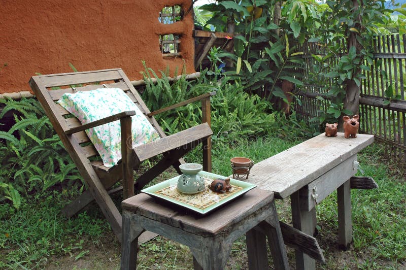 Rest Wood Chair stock image. Image of happy, fresh, graceful - 7238771