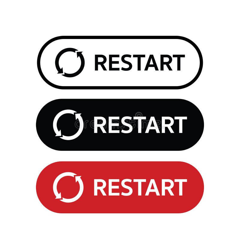 Computer reboot stock vector. Illustration of power, computing - 95814381