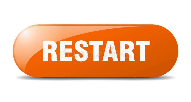 Restart Button. Sticker. Banner. Rounded Glass Sign Stock Vector ... Restart Button. Sticker. Banner. Rounded Glass Sign Stock Vector ...