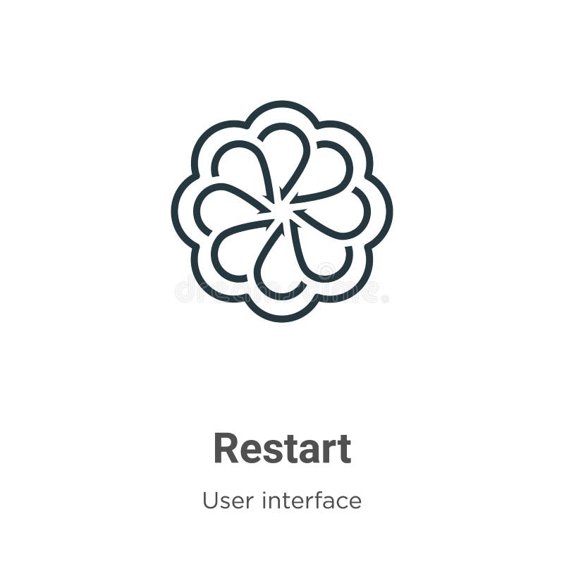 Restart Icon in Filled, Thin Line, Outline and Stroke Style. Vector ...