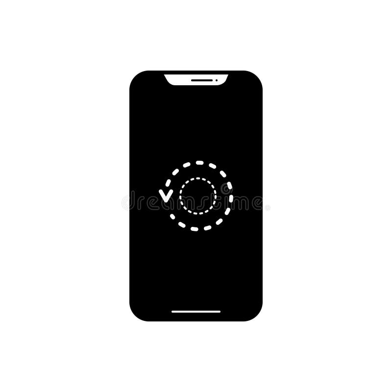 Black Solid Icon for Restart Phone, Gadget and Application Stock ...